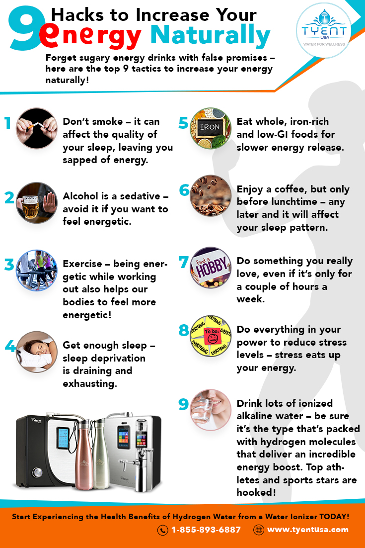 9 Hacks To Increase Your Energy Naturally Tyentusa Water Ionizer